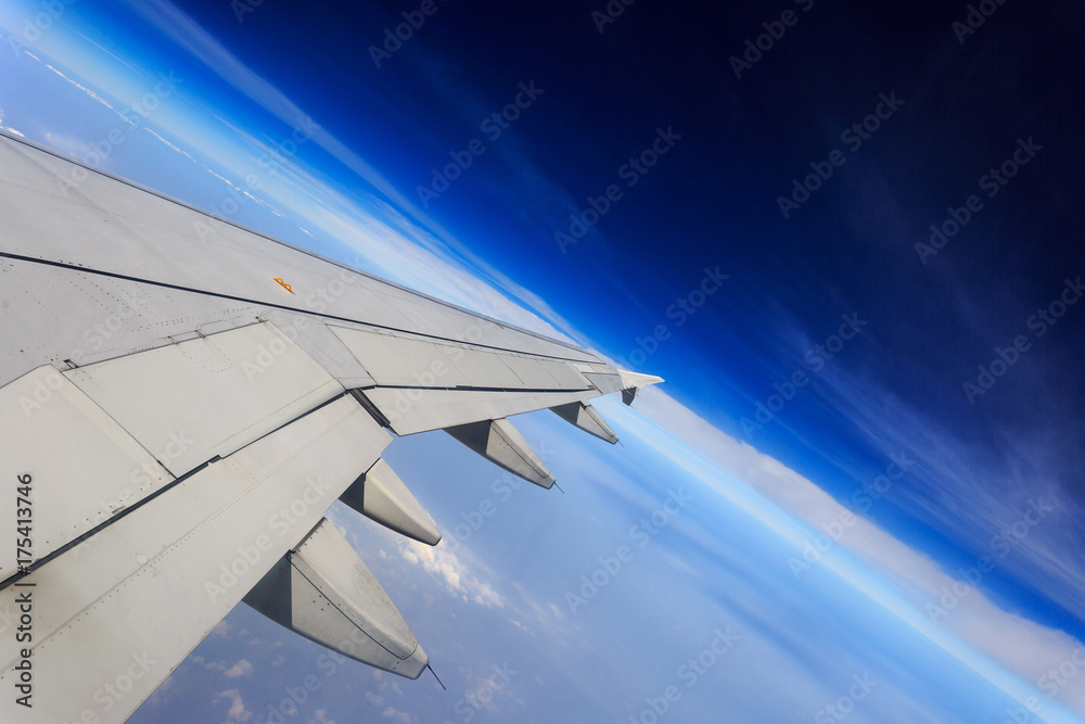 Looking Up At Airplane