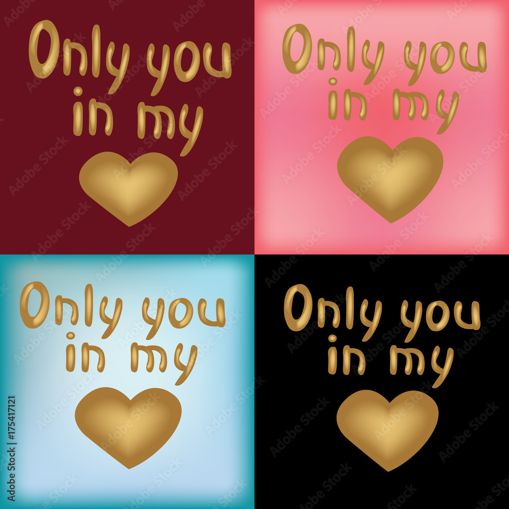 Glitter Words Love