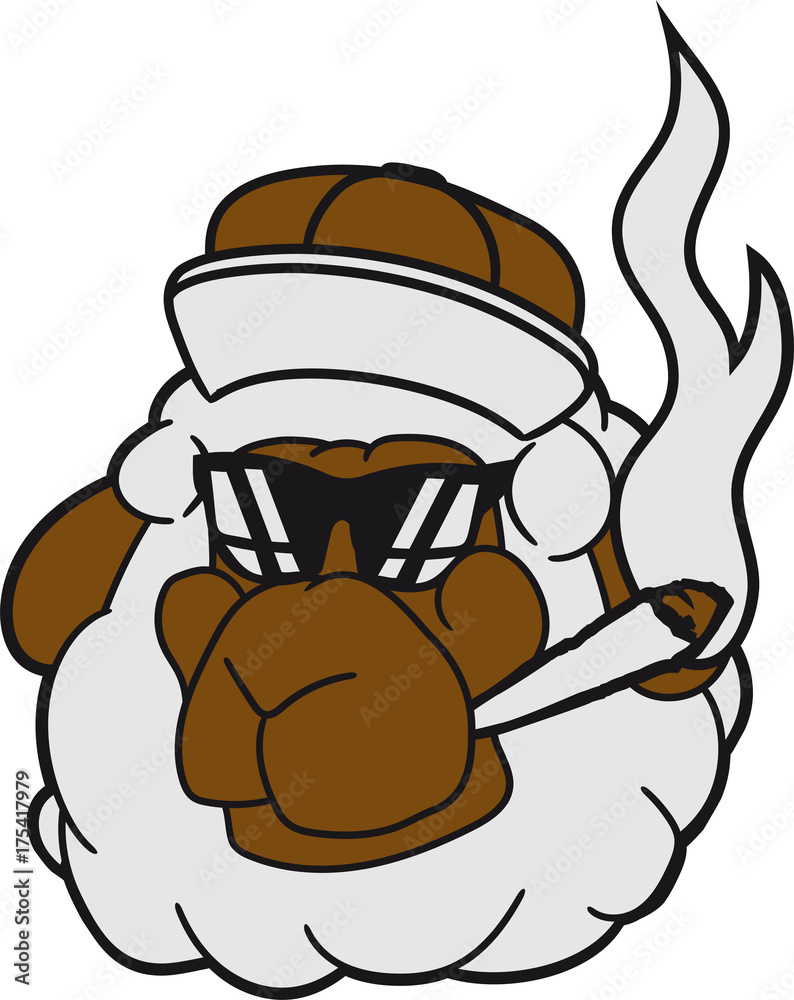 gesicht kopf rauchen kiffen zigarette hanf weed joint sonnenbrille ...