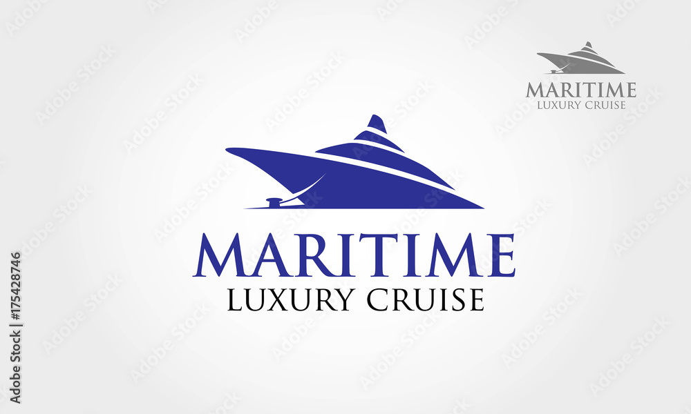 Maritime Luxury Cruise Logo Template. Nautical theme logo, basic of ...