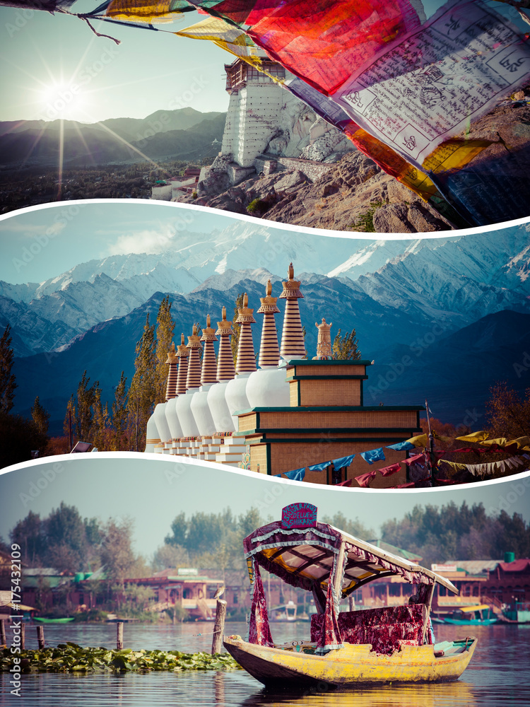 Photo & Art Print Collage of India images - travel background, Curioso ...