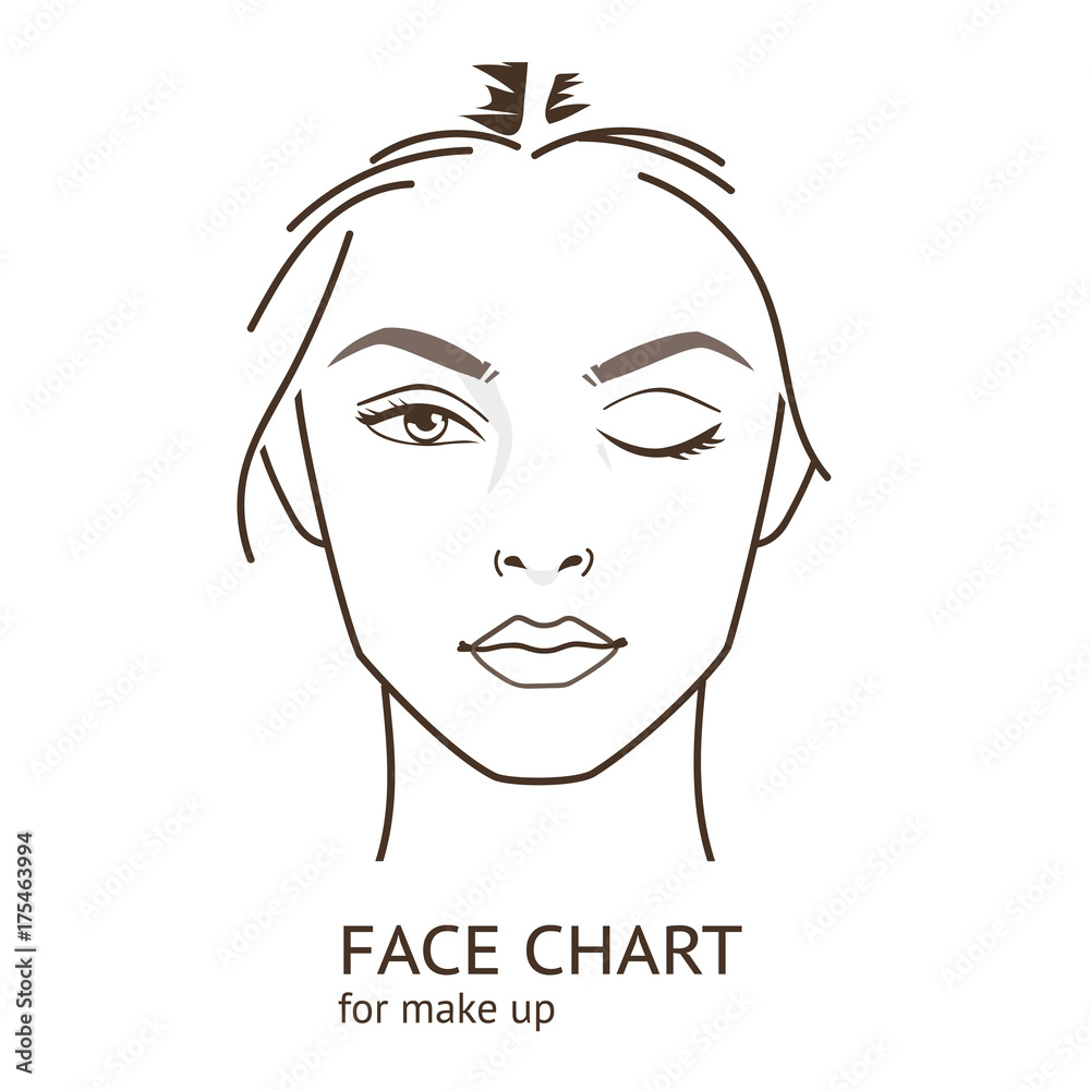 face chart Stock Vector | Adobe Stock