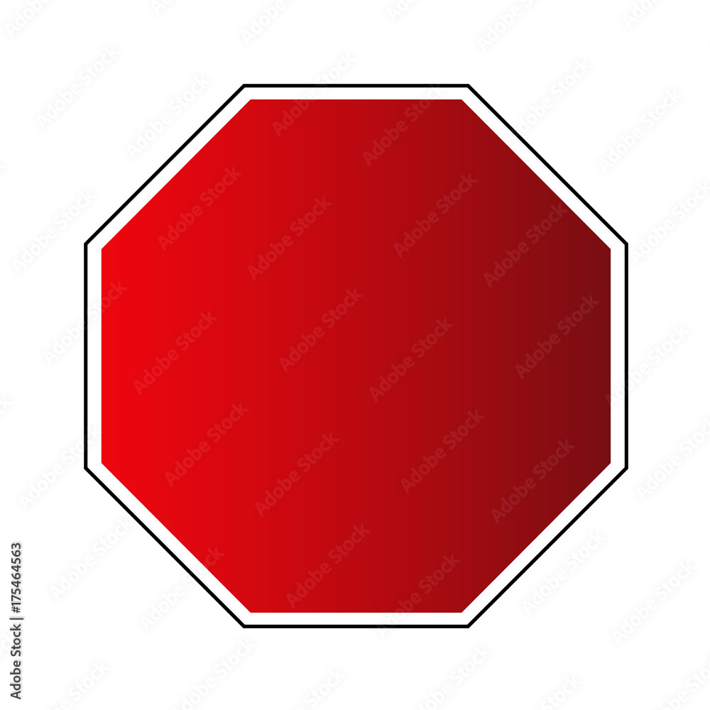 Stop traffic road sign blank. Prohibited red octagon road sign isolated ...