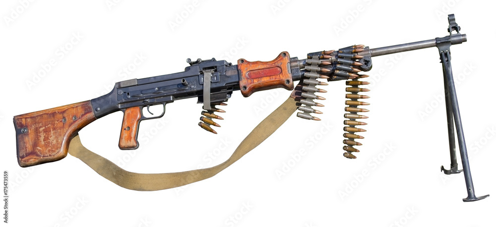 RPD Machine gun on white Stock Photo | Adobe Stock