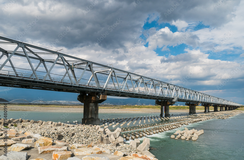 JAPAN, 2017 : Shinkansen high speed train in Japan on the railroad ...