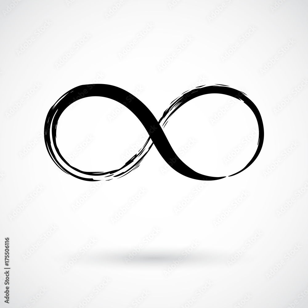 Infinity symbol grunge brush stroke Stock Vector | Adobe Stock