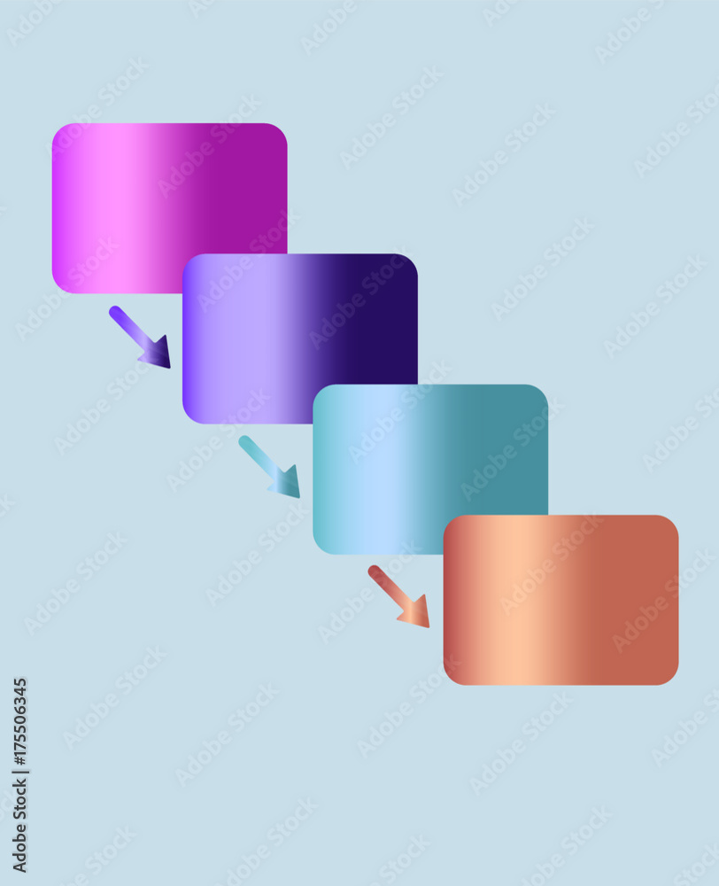 simple infographic four steps flow chart diagram with pastel color ...
