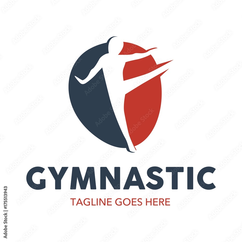 Gymnastic Logo Stock Vector | Adobe Stock