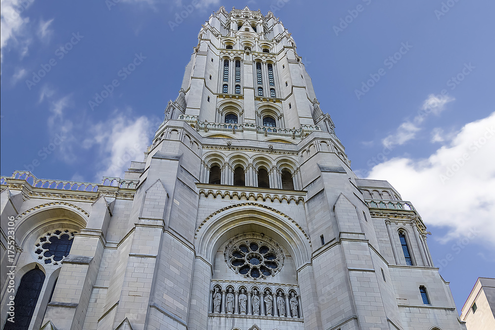 The Riverside Church in the City of New York. It is famous for its large size and elaborate Neo ...