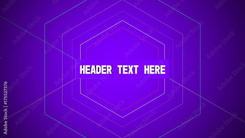 Blinking Hexagons on Purple Title Stock Template | Adobe Stock