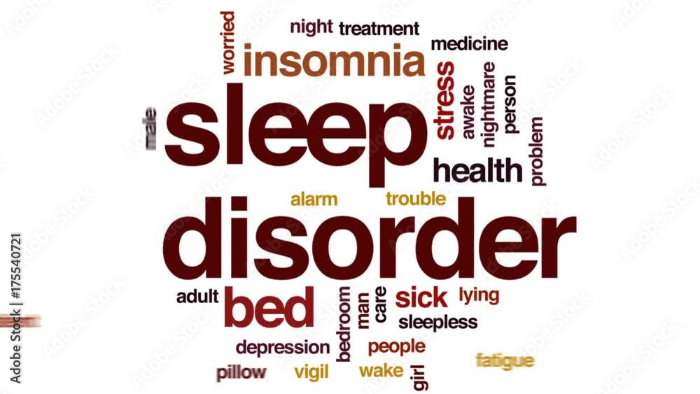 Sleep disorder animated word cloud, text design animation. Stock Video ...
