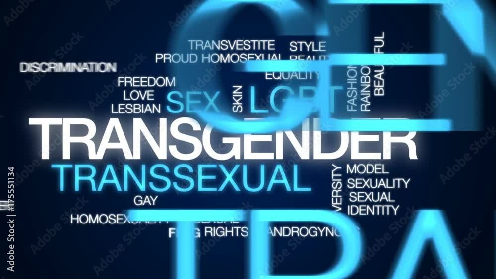Transgender animated word cloud, text design animation. Stock Video ...