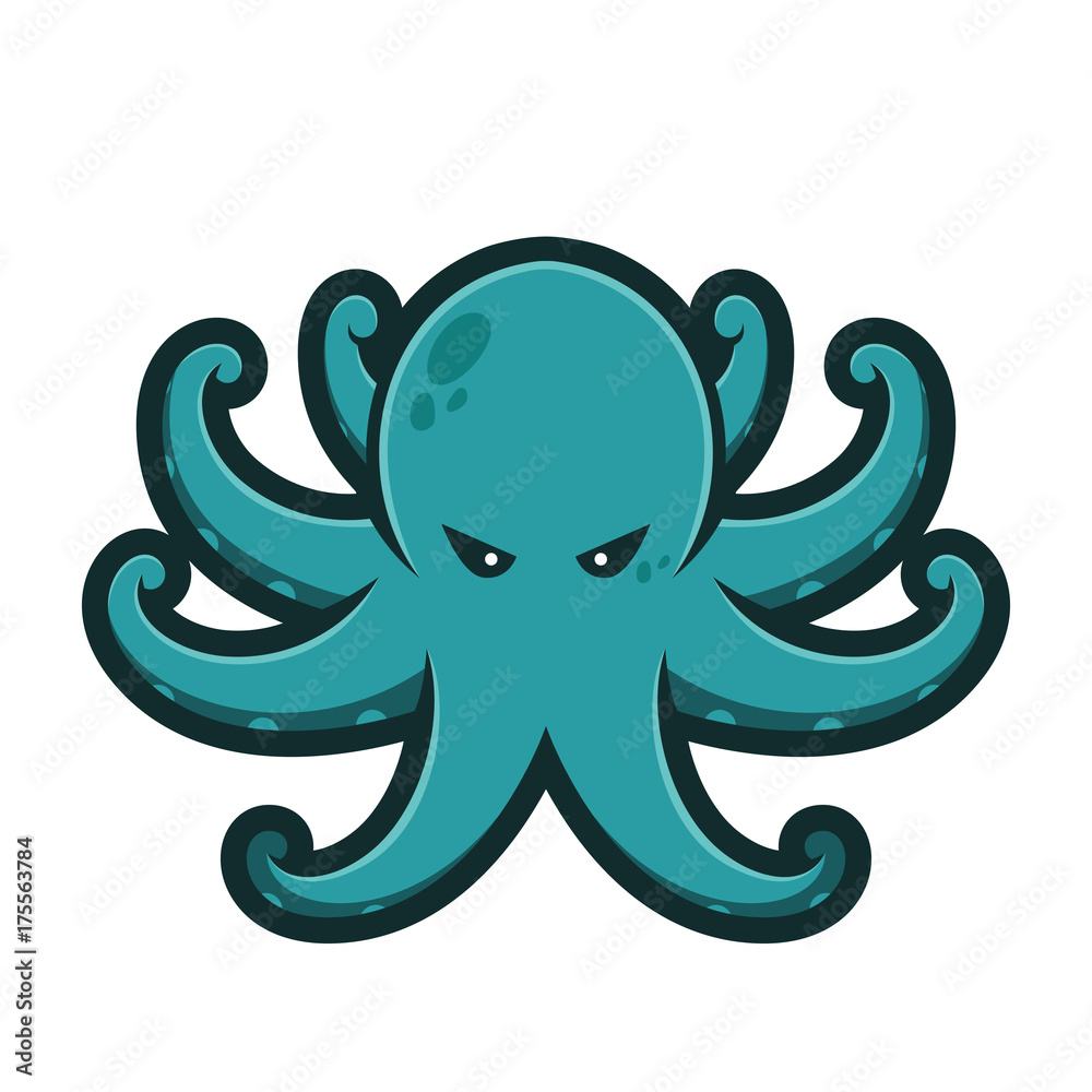 Octopus mascot logo Stock Vector | Adobe Stock