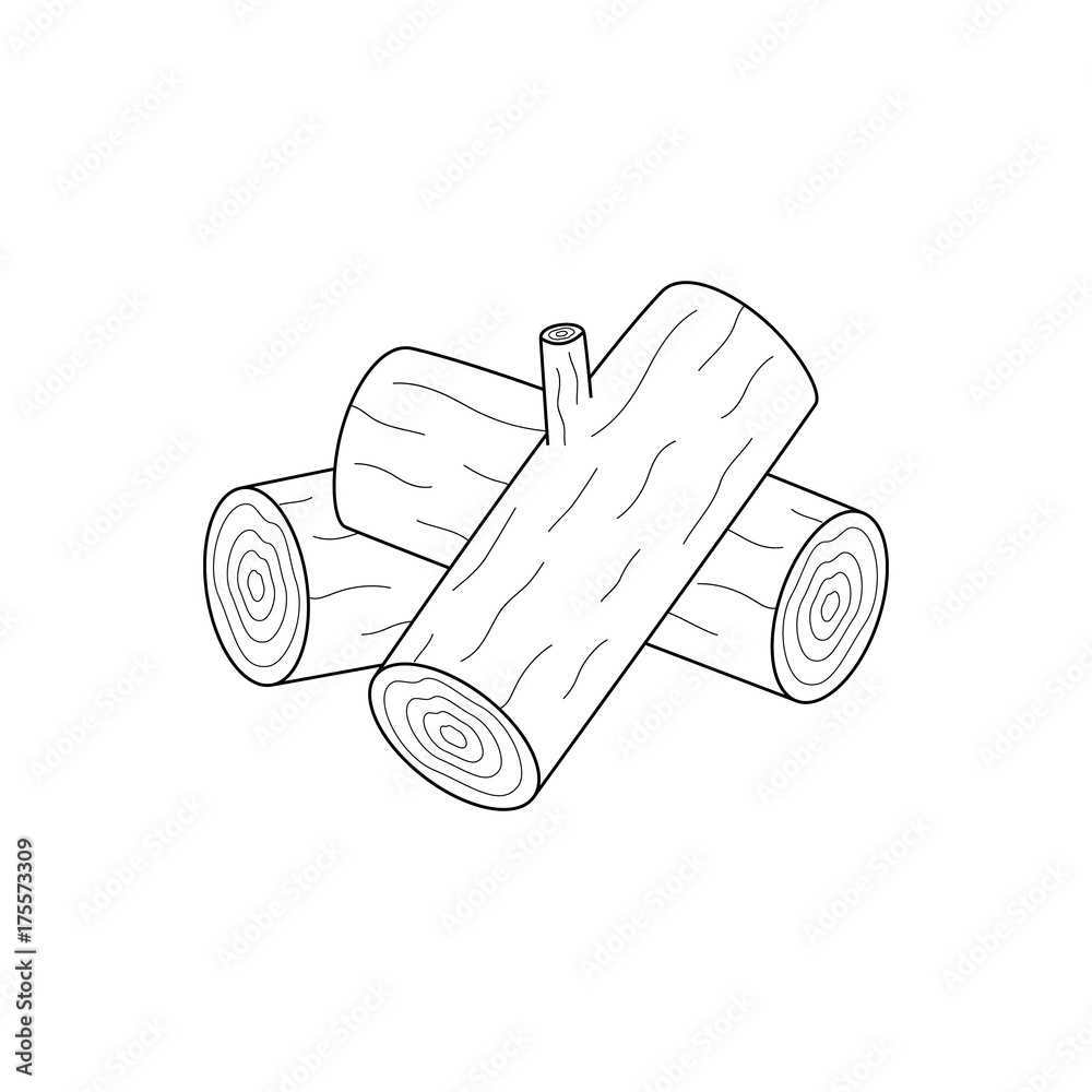 Wooden Log Illustration