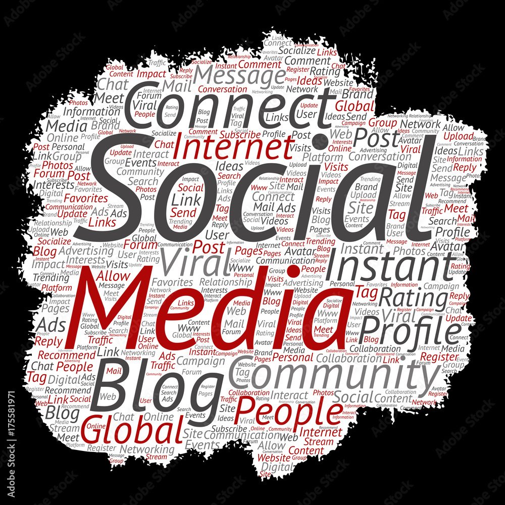 Vector conceptual social media networking or communication web ...