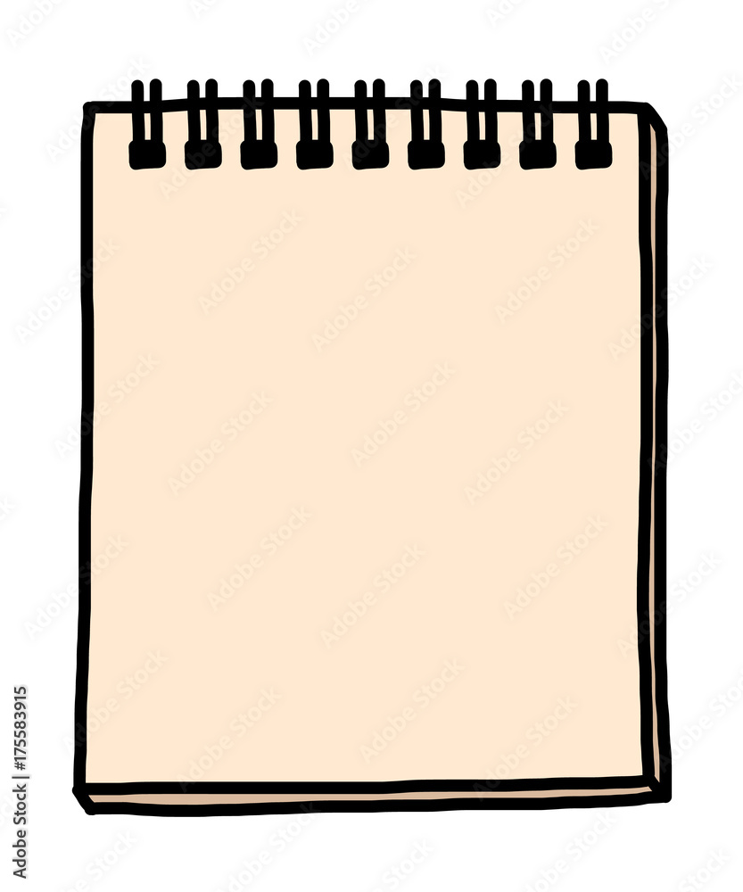 notebook / cartoon vector and illustration, hand drawn style, isolated ...