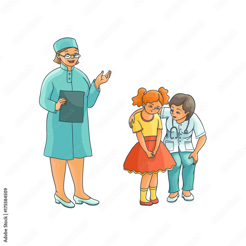 Cartoon Female Pediatrician