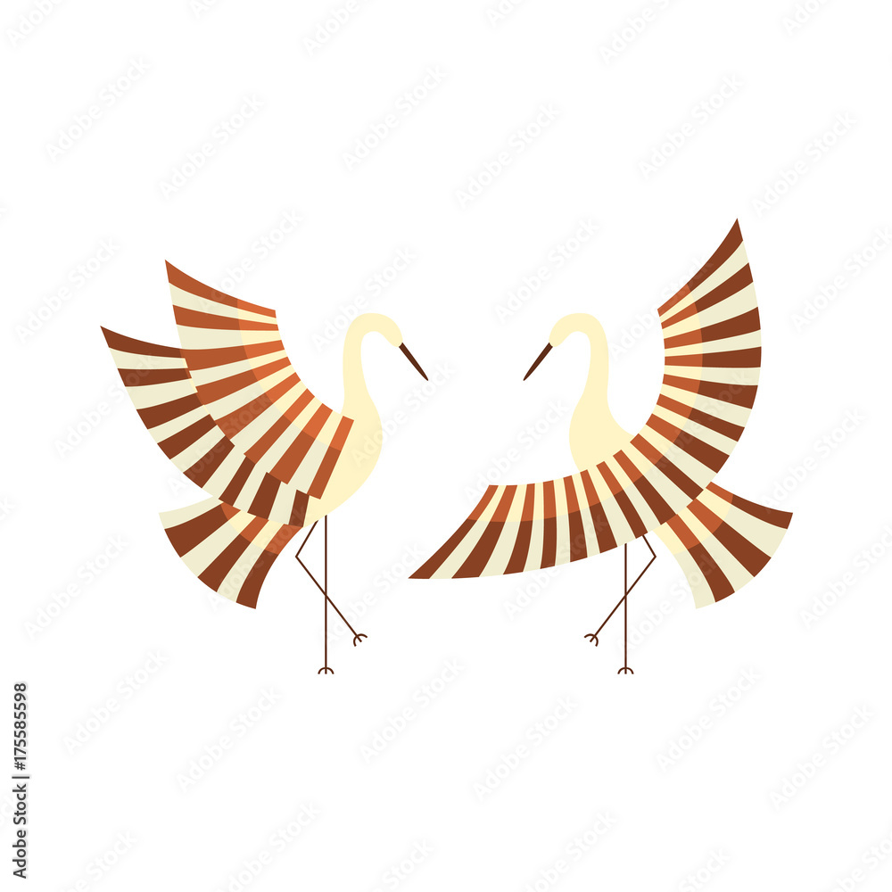 vector flat cartoon style japanese symbols concept. Stylized Japan ...