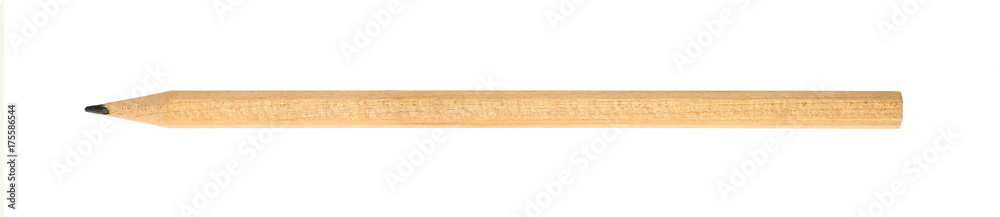 One graphite pencil close up isolated on white Stock Photo | Adobe Stock