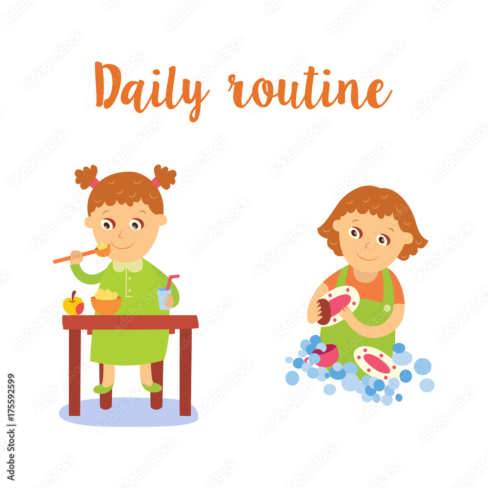 Child Setting The Table Clipart
