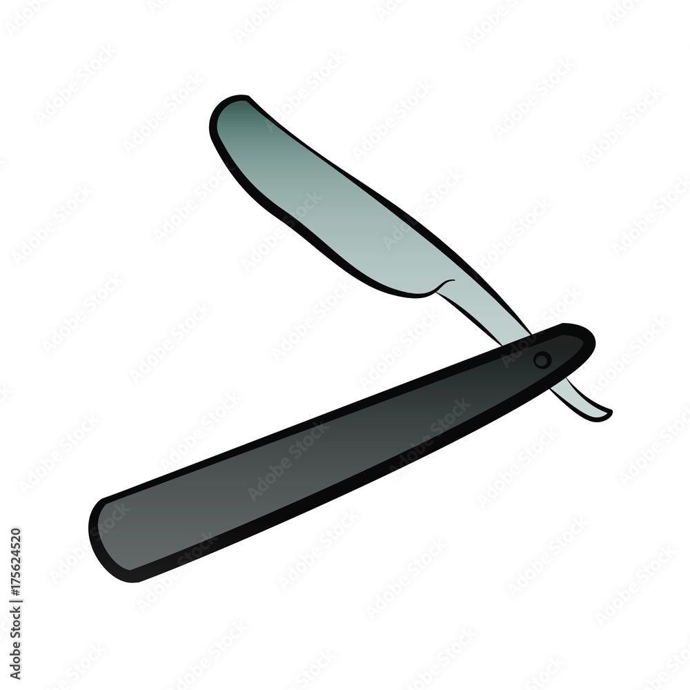 Vintage Straight Razor Illustration