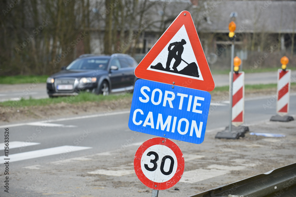 circulation auto voiture permis signaux feu signalisation chantier ...