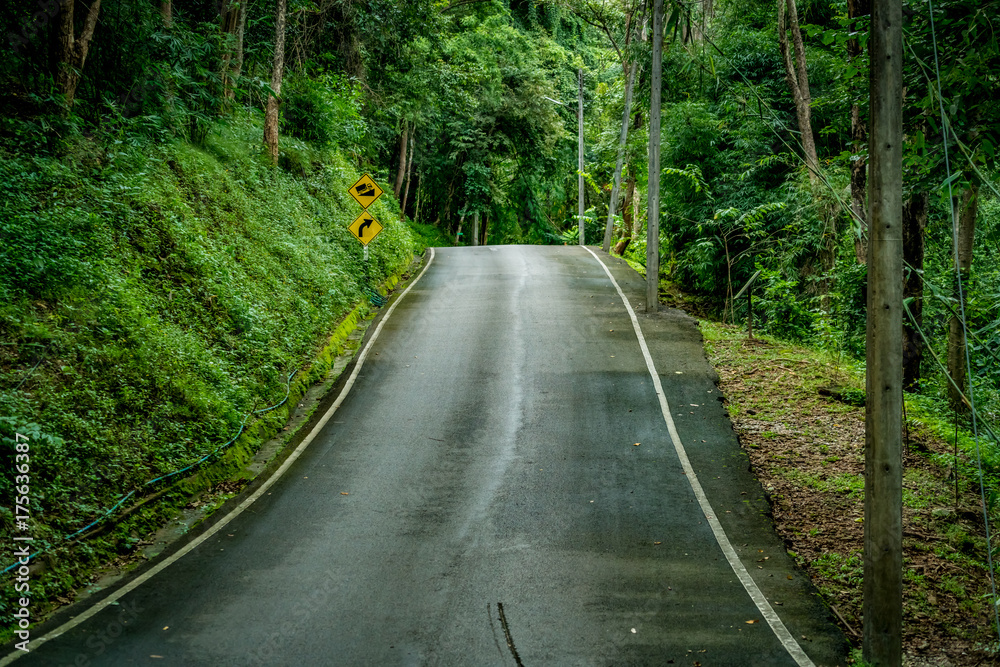 Up hill traffic sign Stock Photo | Adobe Stock