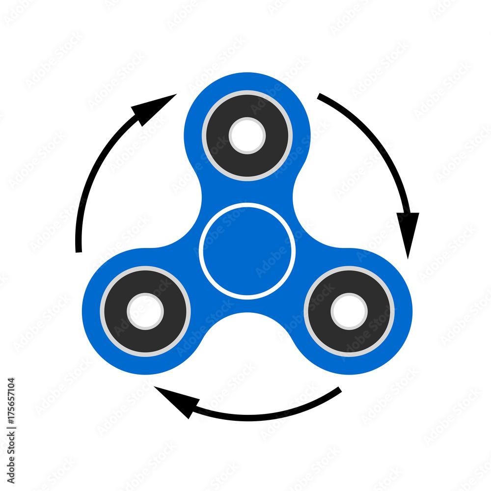 Blue fidget spinner vector illustration Stock Vector | Adobe Stock