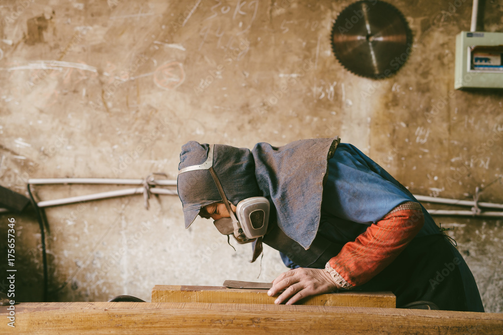 Carpenter is working Stock Photo | Adobe Stock