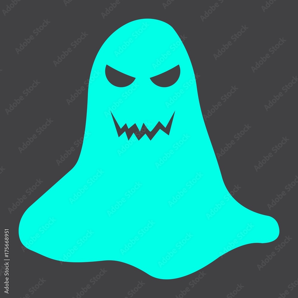 Ghost glyph icon, halloween and scary, horror sign Stock Vector | Adobe ...