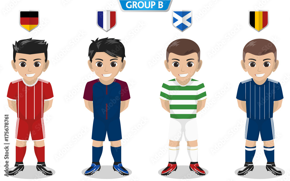 Vector Character of Football / Soccer Team for European Championship ...