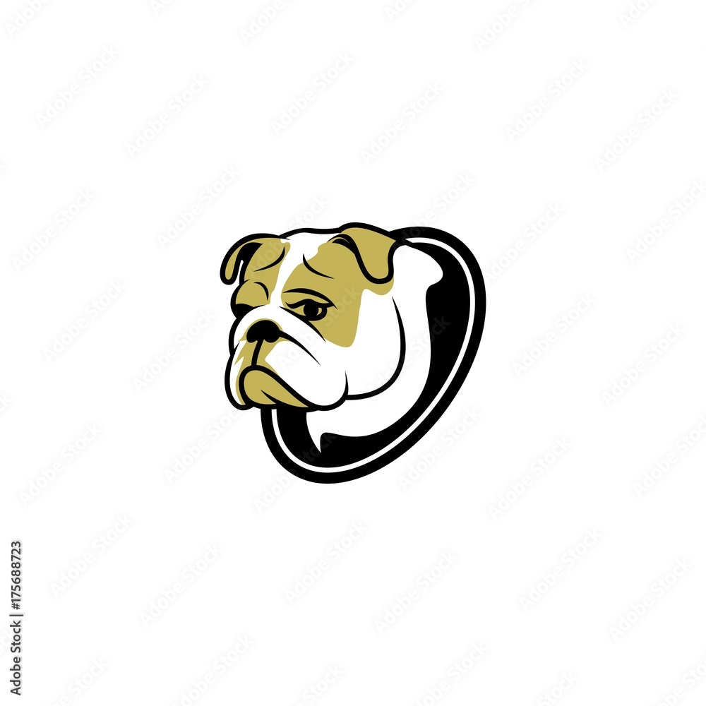 sad dog face vector logo Stock Vector | Adobe Stock