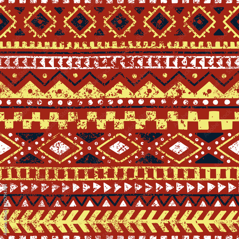 Orange Aztec Pattern Background