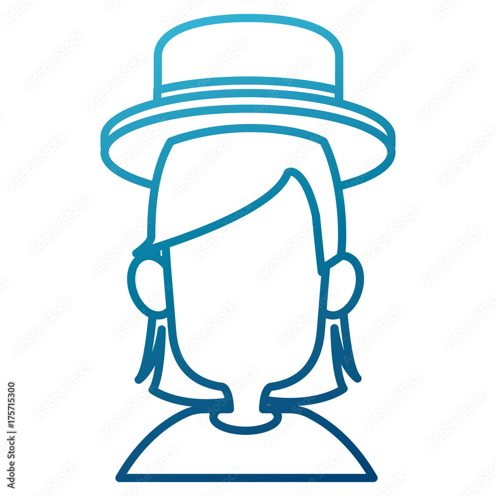 Woman with hat icon vector illustration graphic design Stock Vector ...