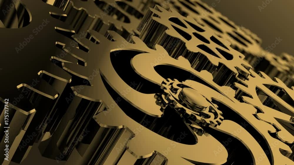 Inside a clock, infinite into the clockwork mechanism. Watch mechanism ...