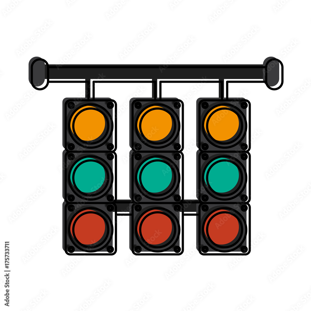 start line lights car racing related icon image vector illustration ...