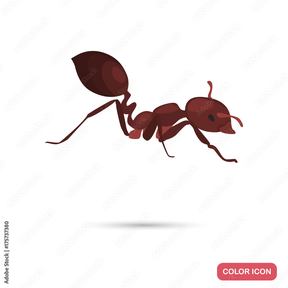 Fire ant color flat icon for web and mobile design Stock Vector | Adobe ...