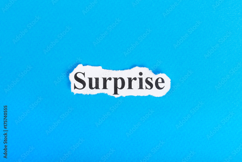 Surprise text on paper. Word Surprise on torn paper. Concept Image ...
