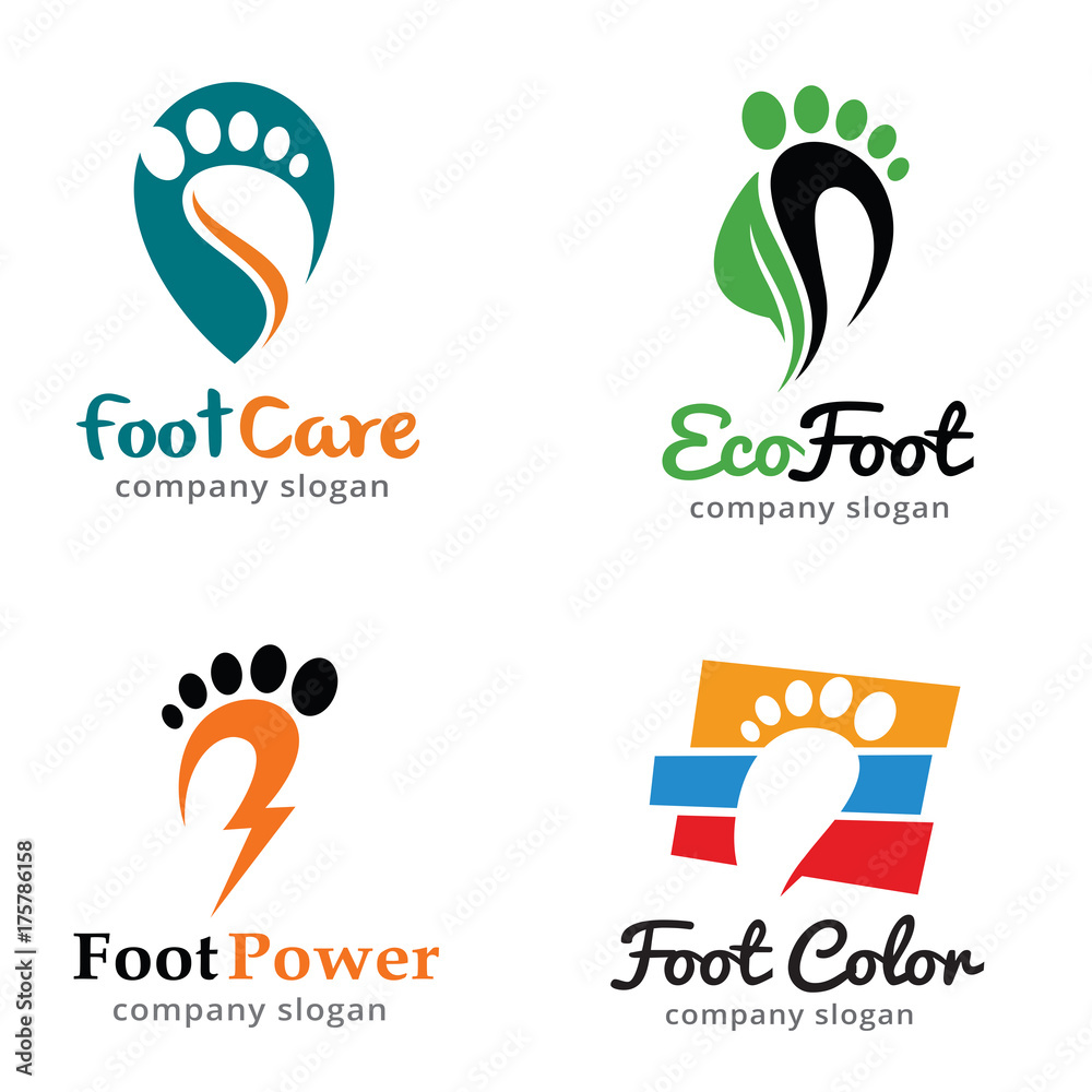 Foot Logo Template Design Vector, Emblem, Design Concept, Creative ...
