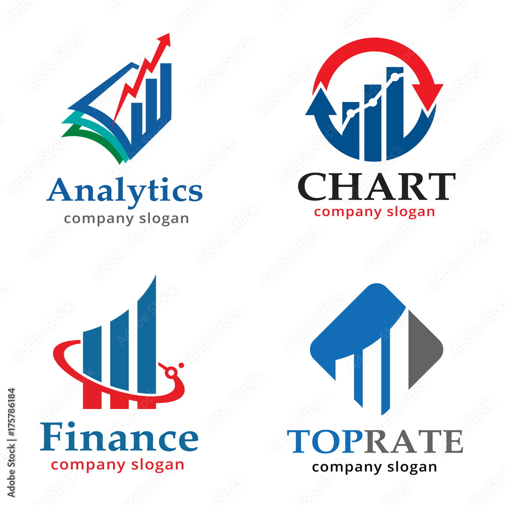 Chart Logo Template Design Vector, Emblem, Design Concept, Creative ...