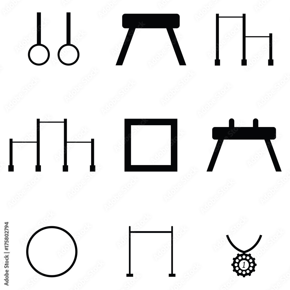 gymnastics icon set Stock Vector | Adobe Stock
