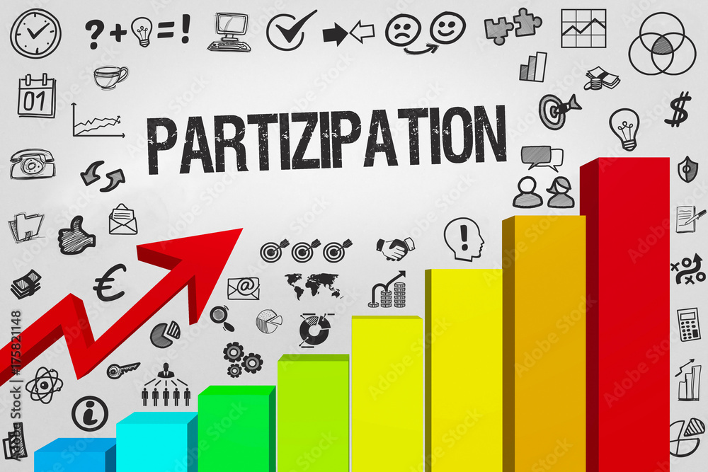 Partizipation / Diagramm mit Symbole Stock-Foto | Adobe Stock