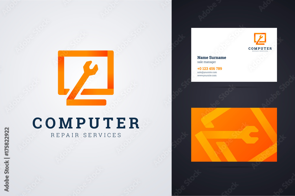 Computer Business Card Template