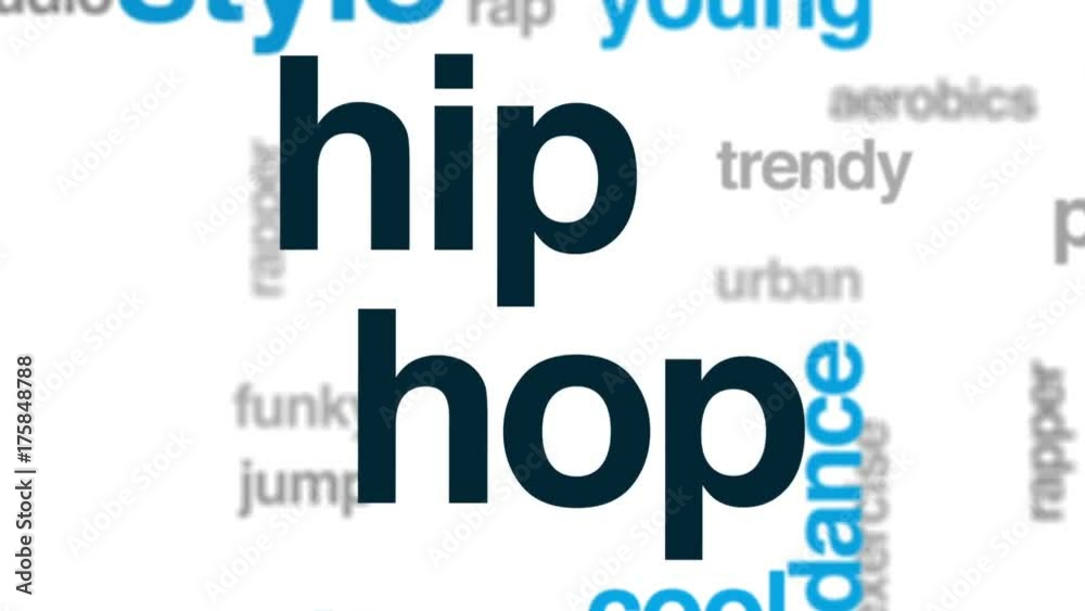 Hip hop animated word cloud, text design animation. Stock Video | Adobe ...