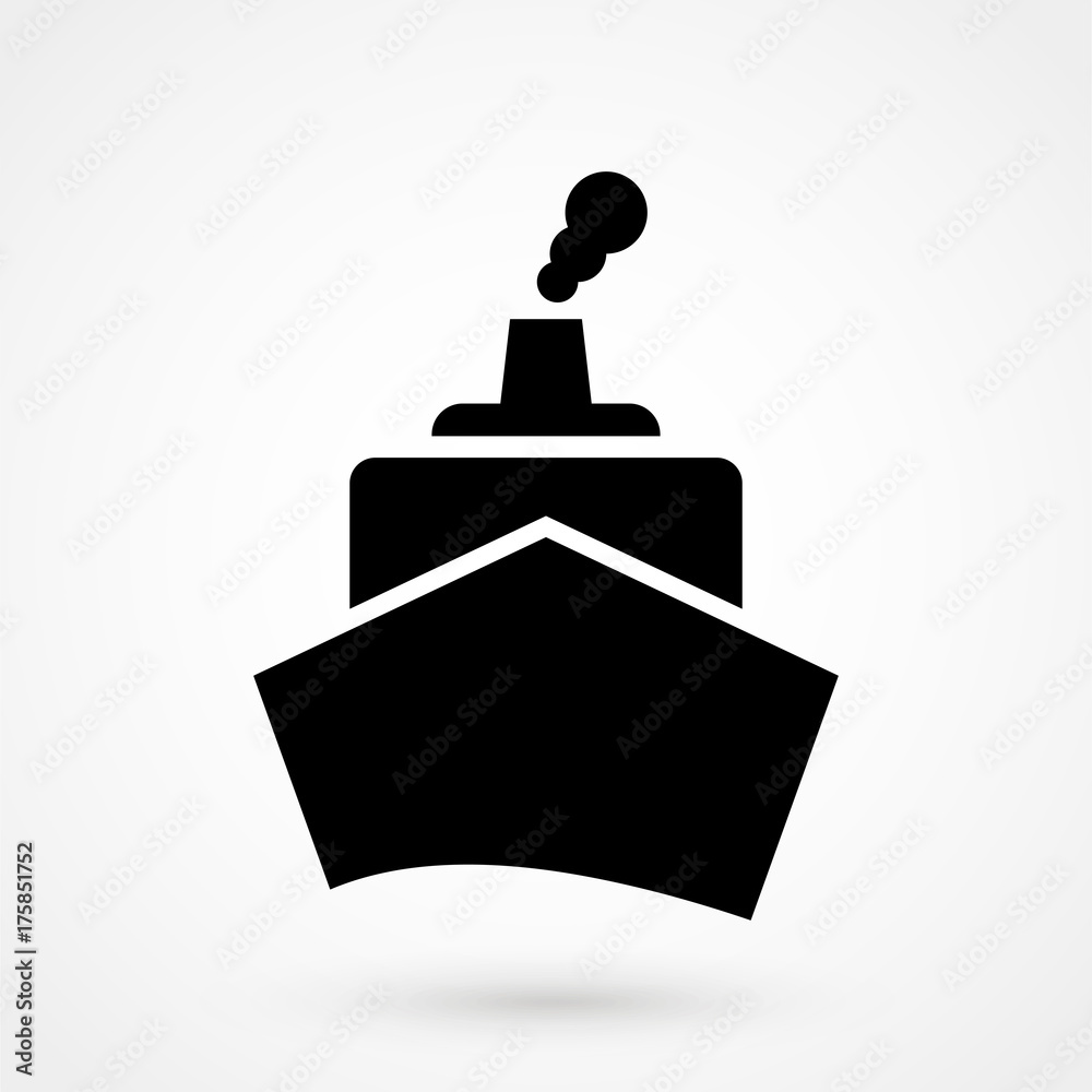 The ship icon. Travel symbol. Flat Vector illustration Stock Vector ...