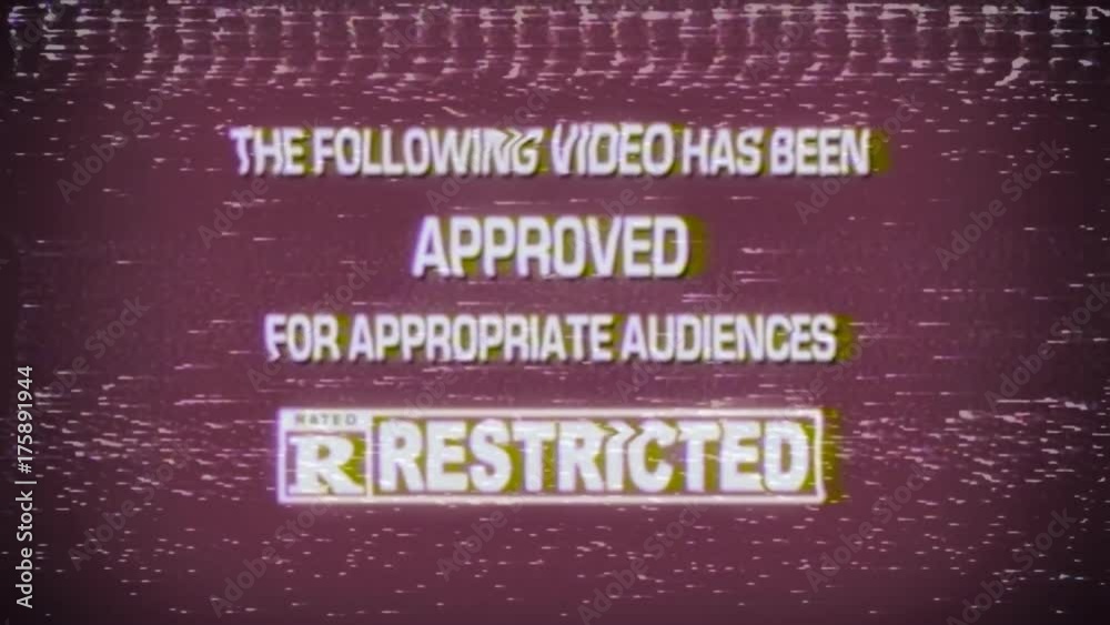 A fake spoof retro vintage aged film leader for a video played on a ...