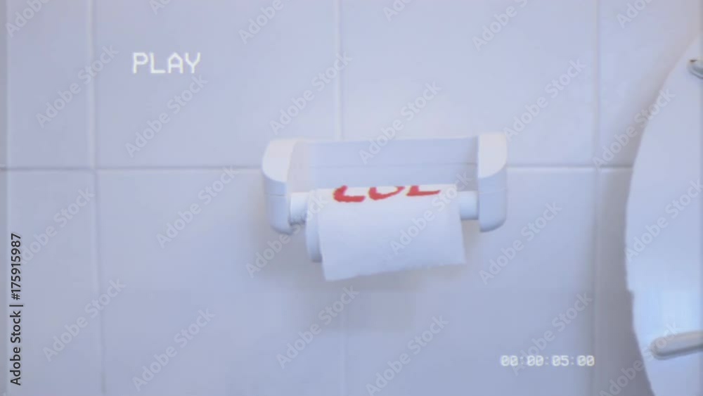 Vidéo Stock Fake VHS tape: picking the last piece of paper from a ...