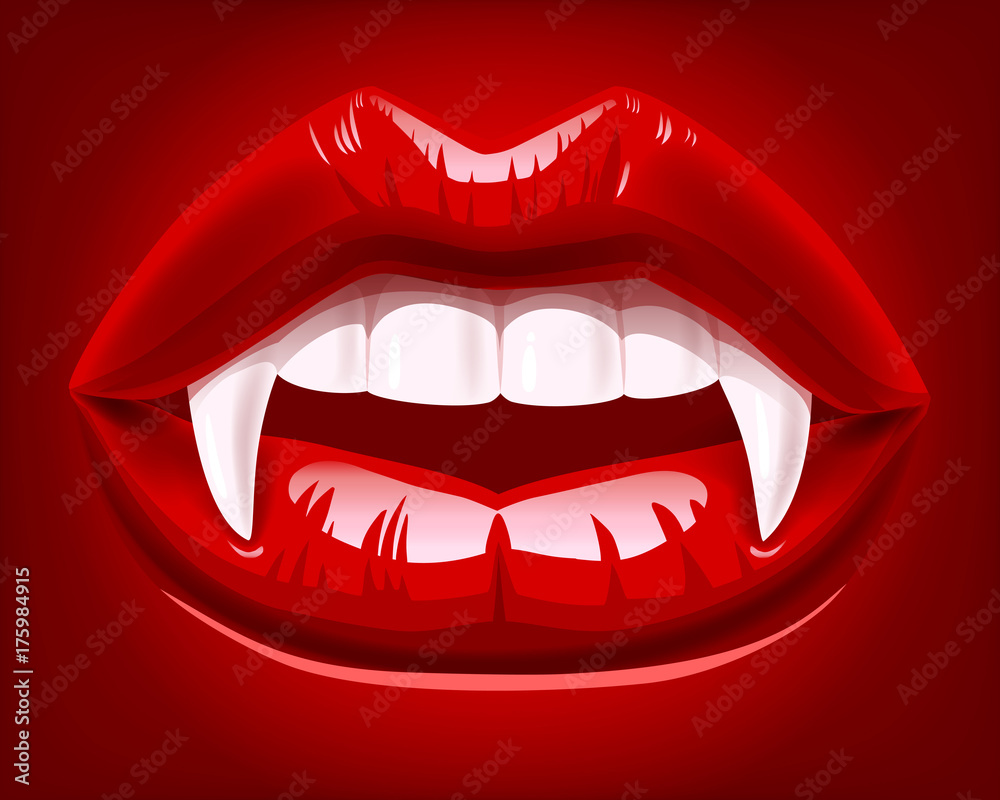 Vampire Lips Stock Vector | Adobe Stock