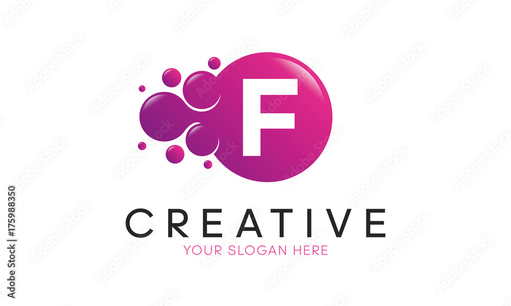 Dots Letter F Logo. F Letter Design Vector with Dots. Stock Vector ...