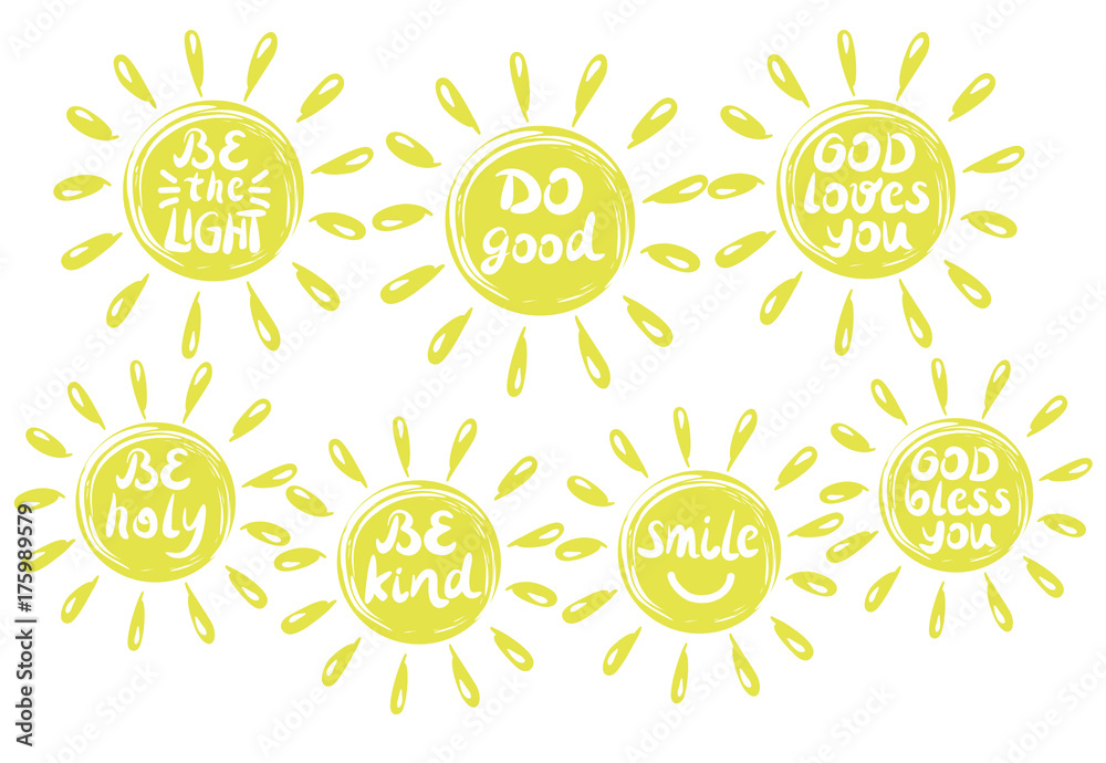 7 Hand lettering with christian logos Stock Vector | Adobe Stock